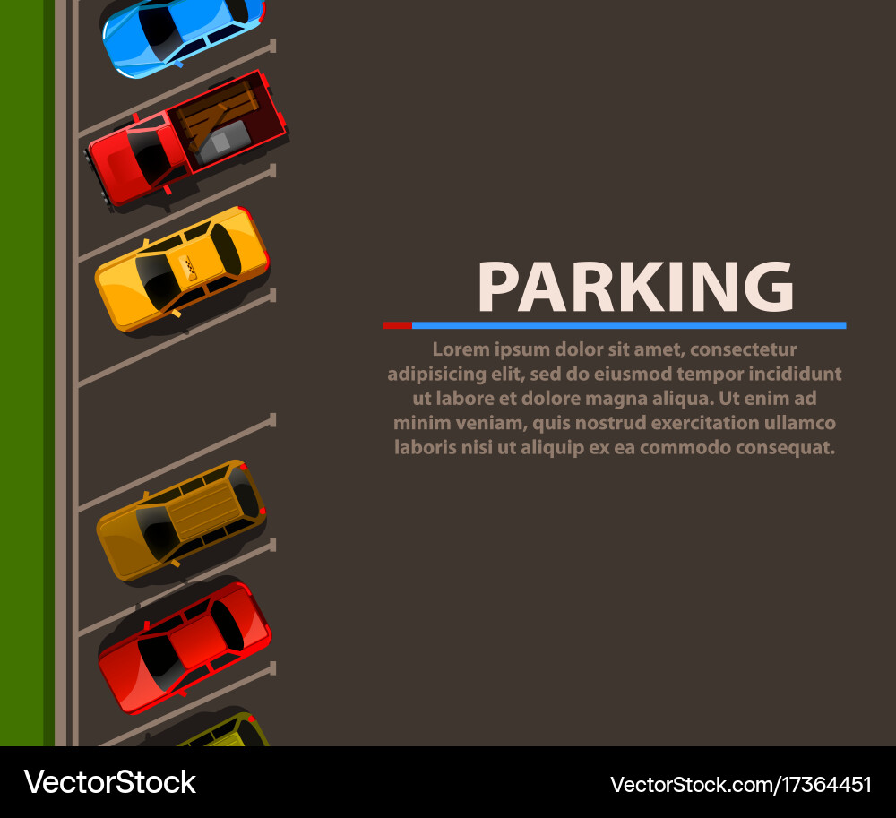 City parking web banner shortage parking Vector Image