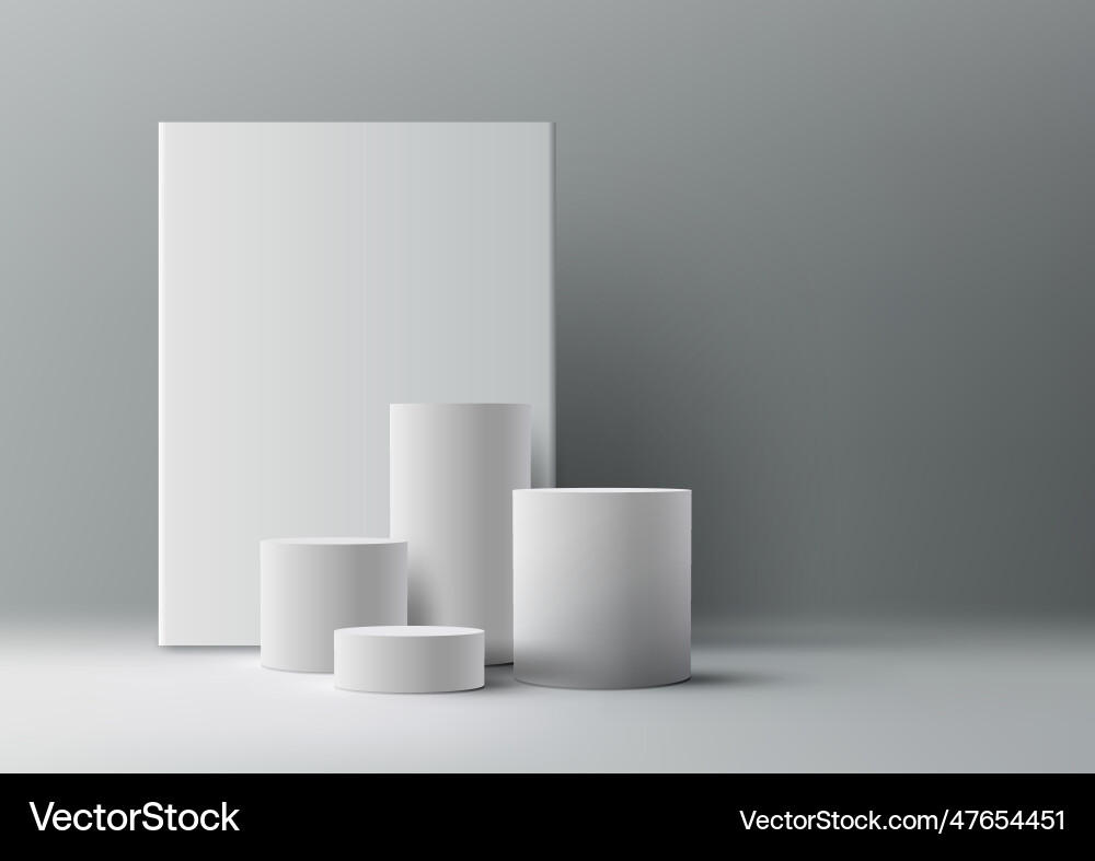 Clean and minimalistic product display on white Vector Image