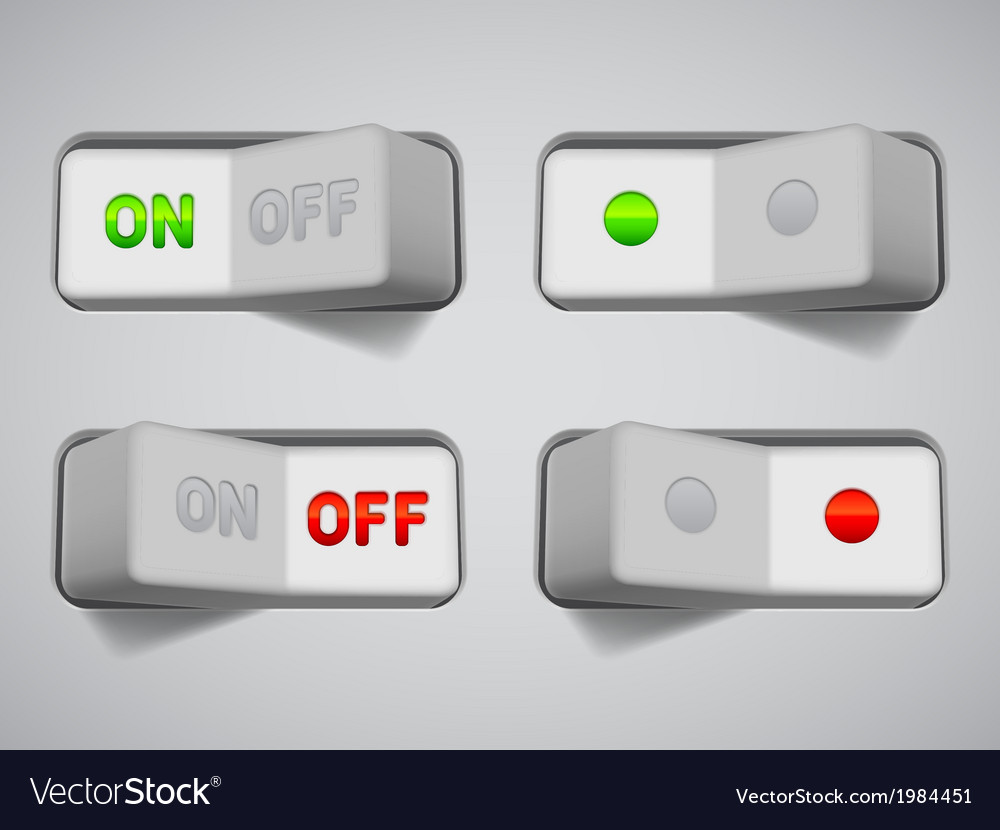 Collection of On and Off Switches Royalty Free Vector Image