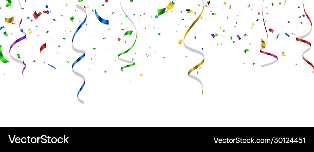 Confetti concept design template holiday happy Vector Image