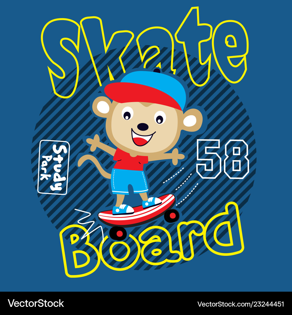 Funny animal cartoon Royalty Free Vector Image