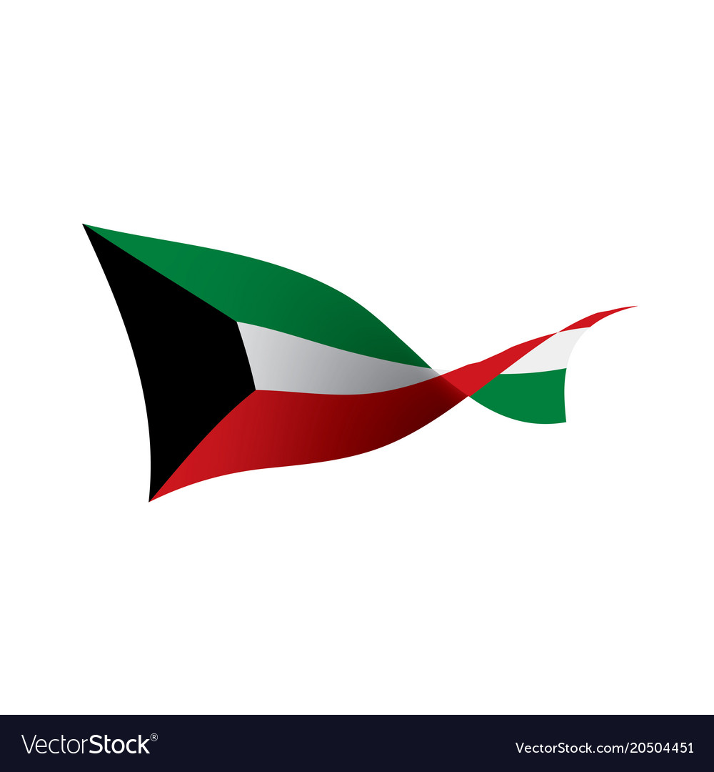 Kuwait flag Royalty Free Vector Image - VectorStock