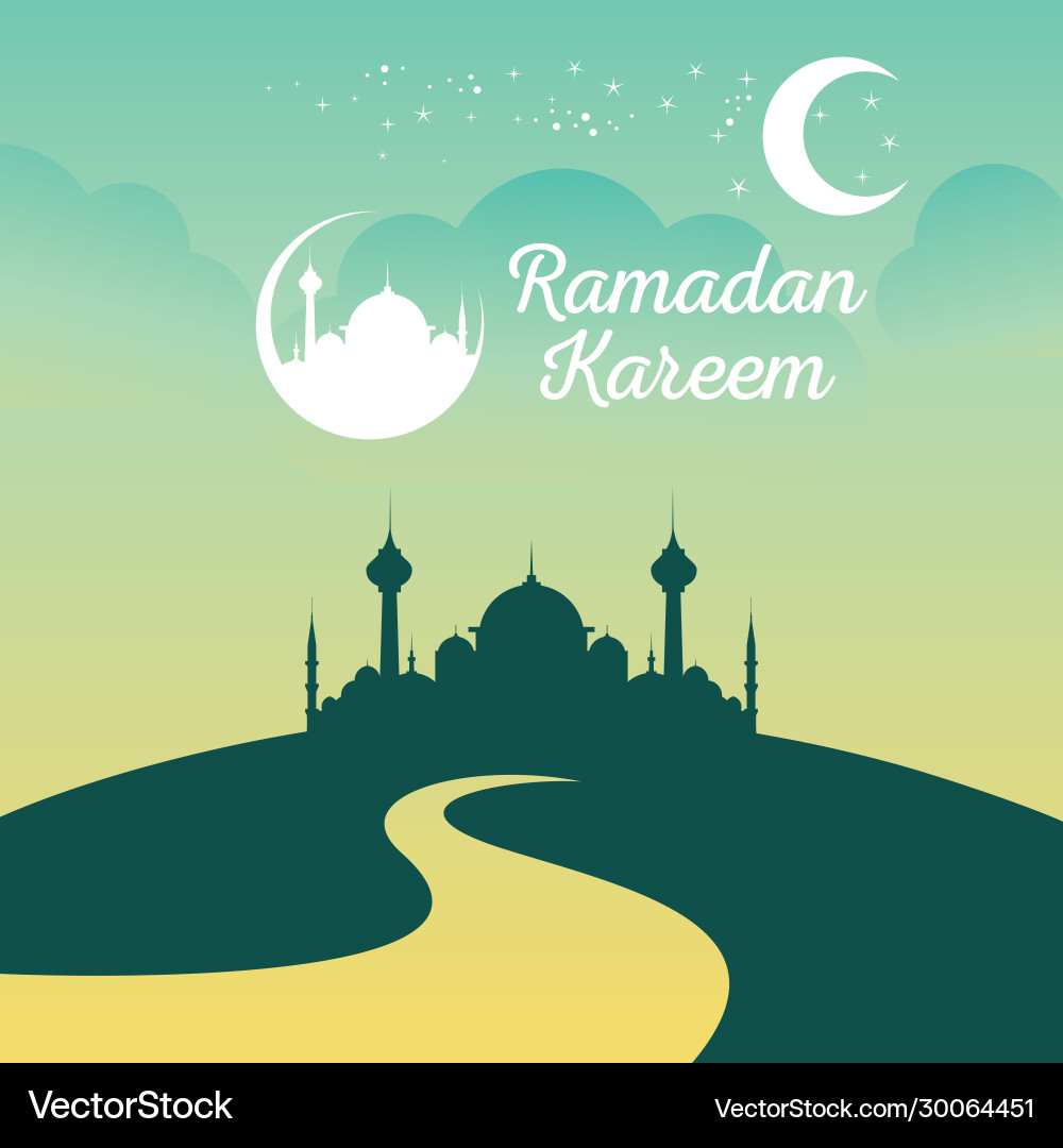 Ramadan kareem graphic design for decoration Vector Image
