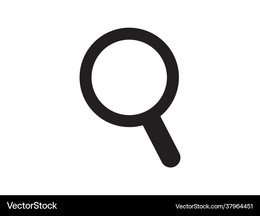 Search icon magnifying glass symbol Royalty Free Vector