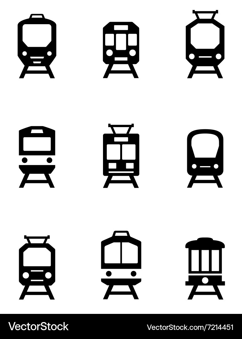 Set of train icons Royalty Free Vector Image - VectorStock