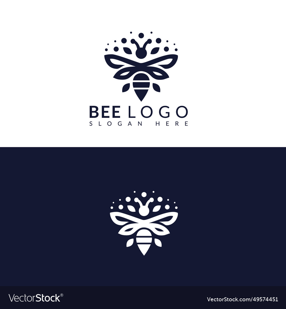 Super or elegant bee logo template Royalty Free Vector Image