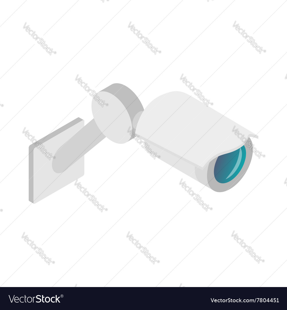 Surveillance camera icon isometric 3d style Vector Image