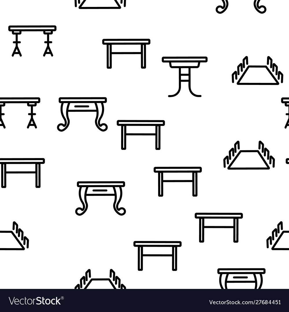 Table desk seamless pattern Royalty Free Vector Image