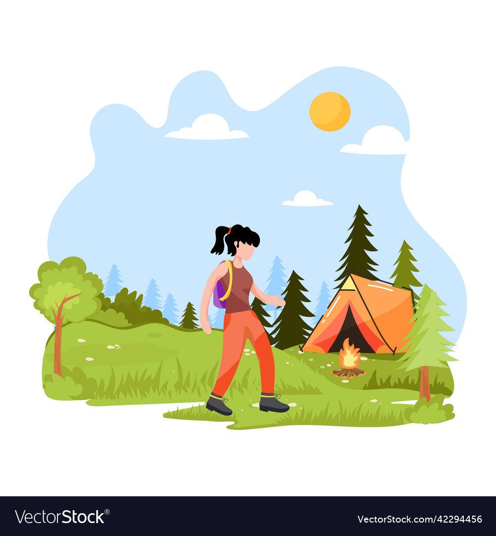 Camping Royalty Free Vector Image - VectorStock