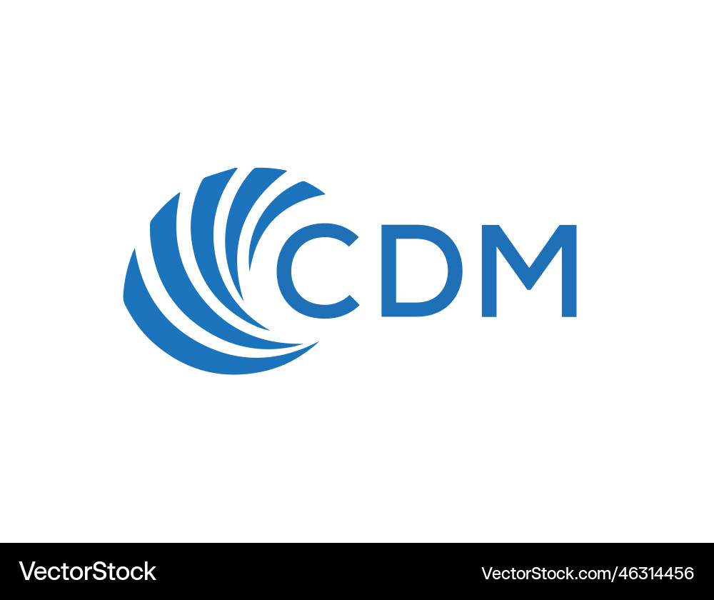 Cdm abstract business growth logo design on white Vector Image