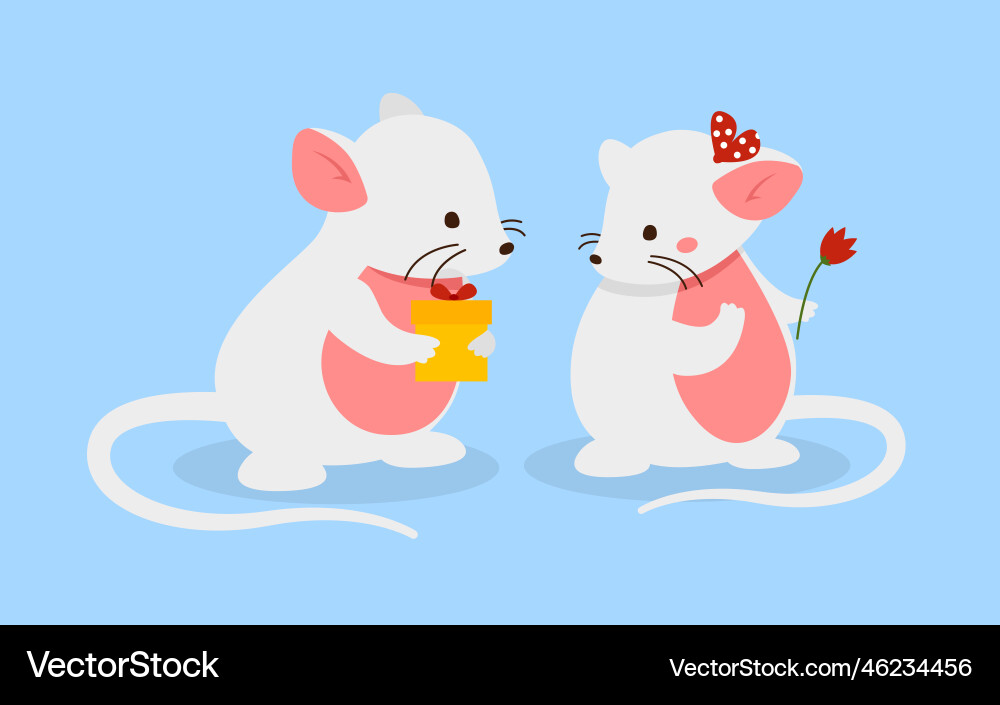 Couple of mice Royalty Free Vector Image - VectorStock