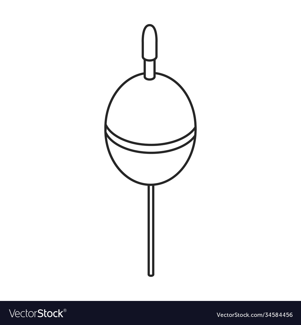 Fishing float iconisometric icon Royalty Free Vector Image