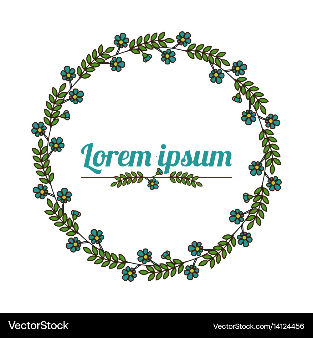 Floral wreath natural flower frame Royalty Free Vector Image