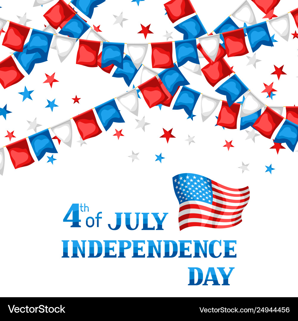 Fourth july independence day greeting card Vector Image