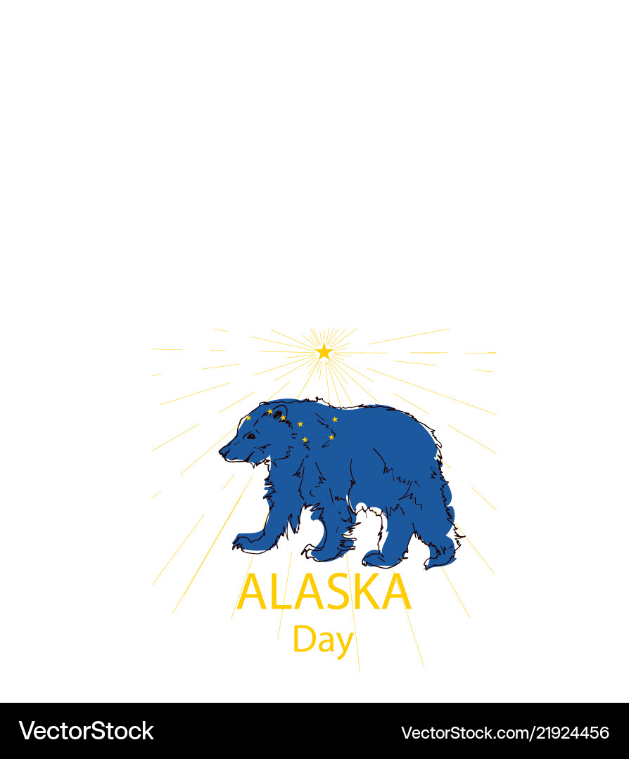 Happy alaska day festive concept Royalty Free Vector Image
