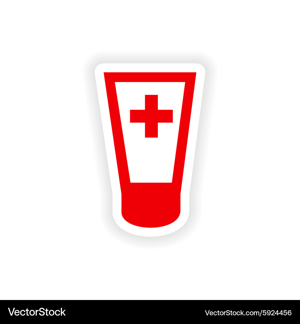 Icon sticker realistic design on paper ointment Vector Image