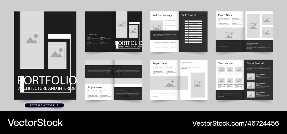 Modern architecture portfolio and magazine Vector Image