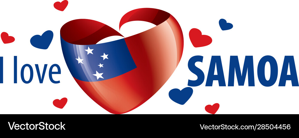 National flag samoa and inscription Royalty Free Vector