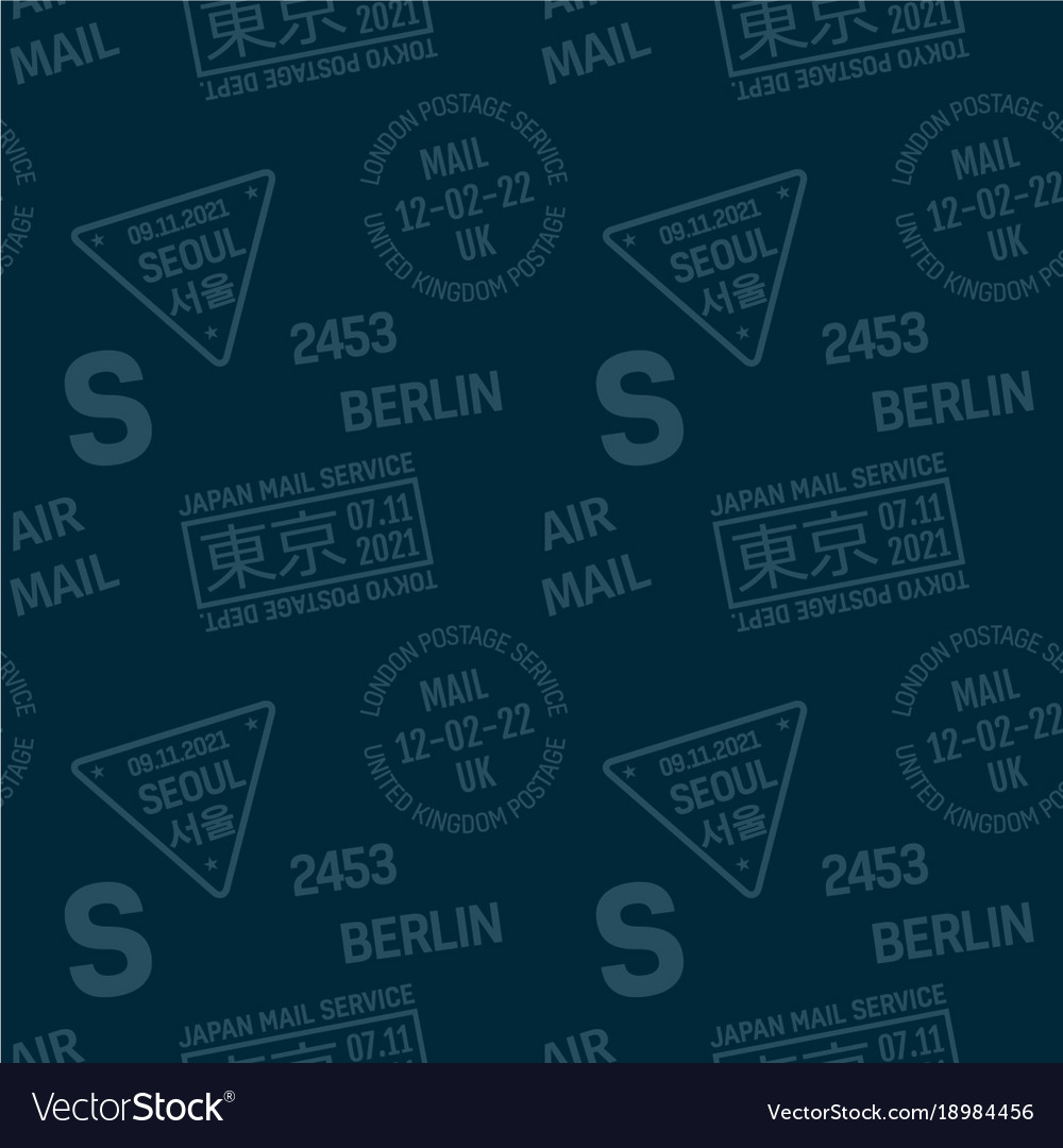 Postage stamp pattern Royalty Free Vector Image