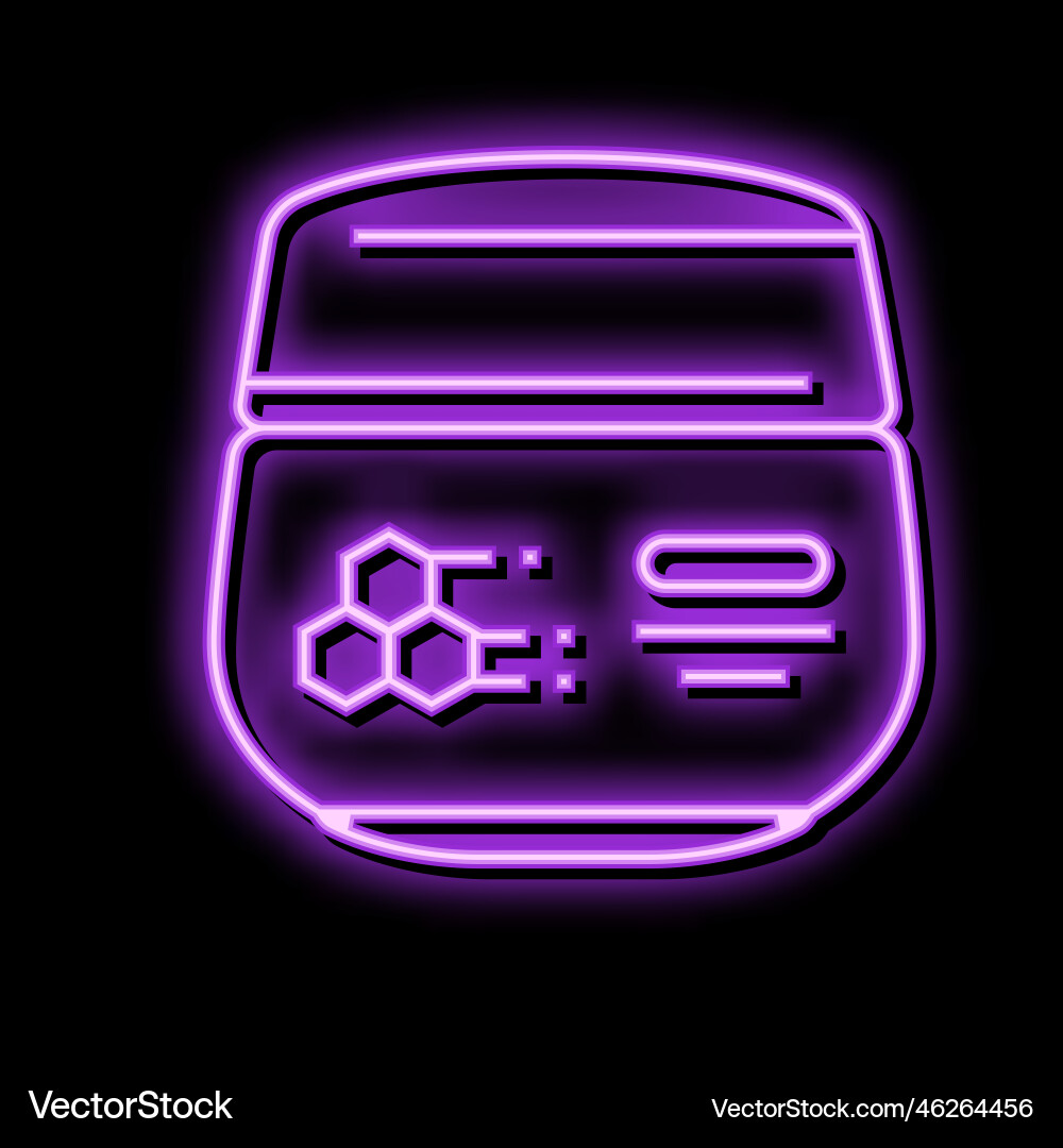 Retinol moisturizer cream neon glow icon Vector Image