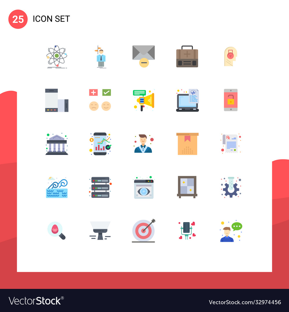 Stock icon pack 25 line signs and symbols Vector Image