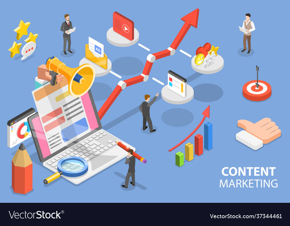 3d isometric flat conceptual Royalty Free Vector Image