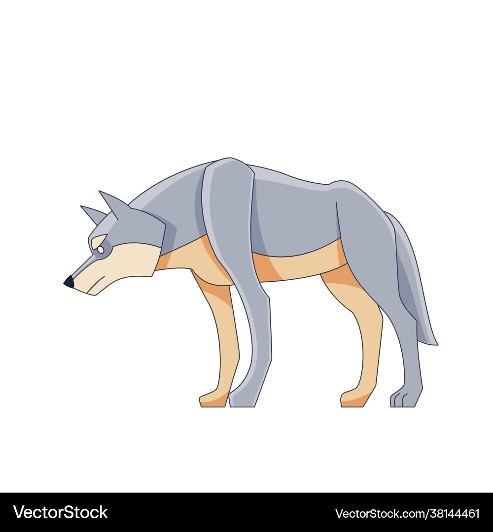 Wolf Lying Down Cartoon