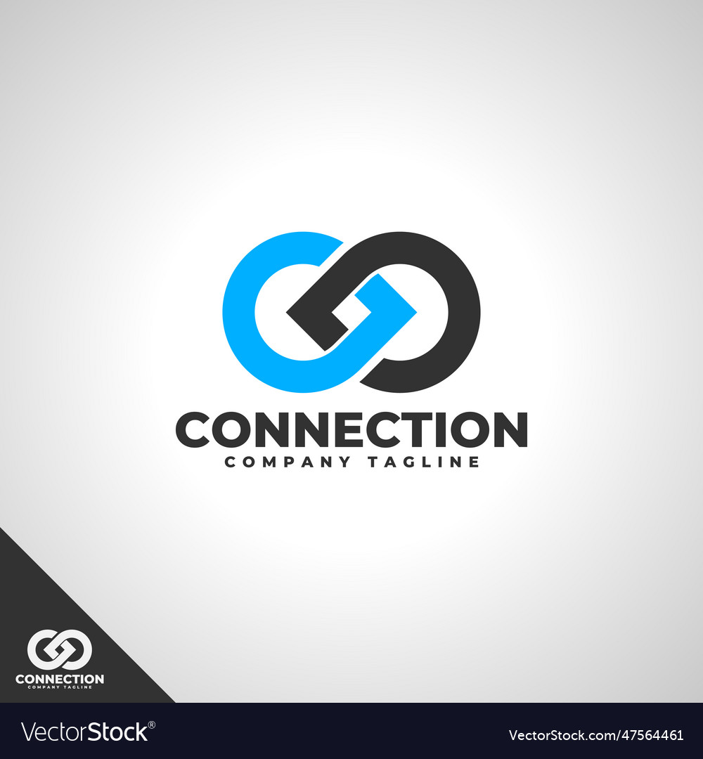 Connection logo template Royalty Free Vector Image