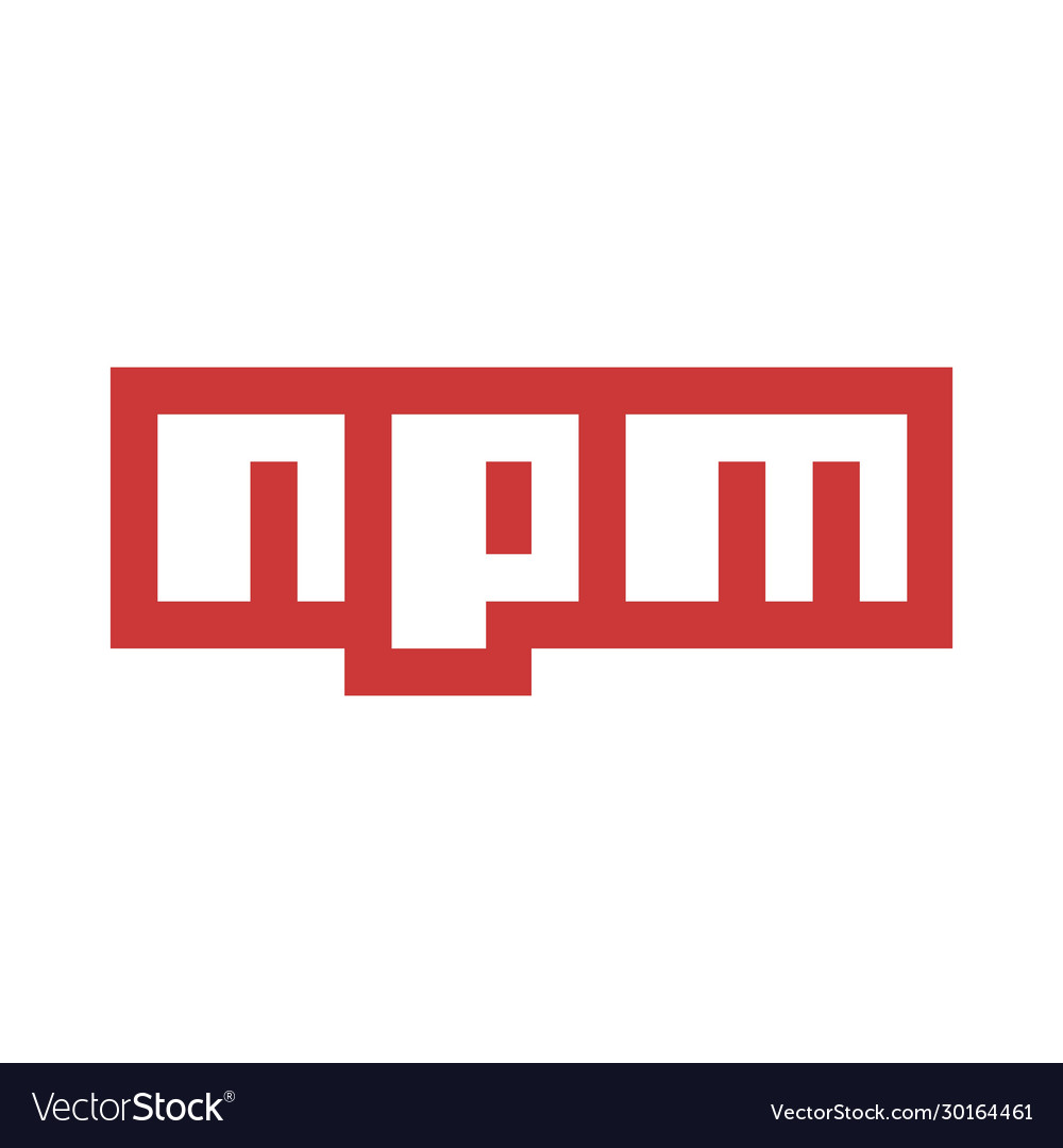 Emblem npm Royalty Free Vector Image - VectorStock