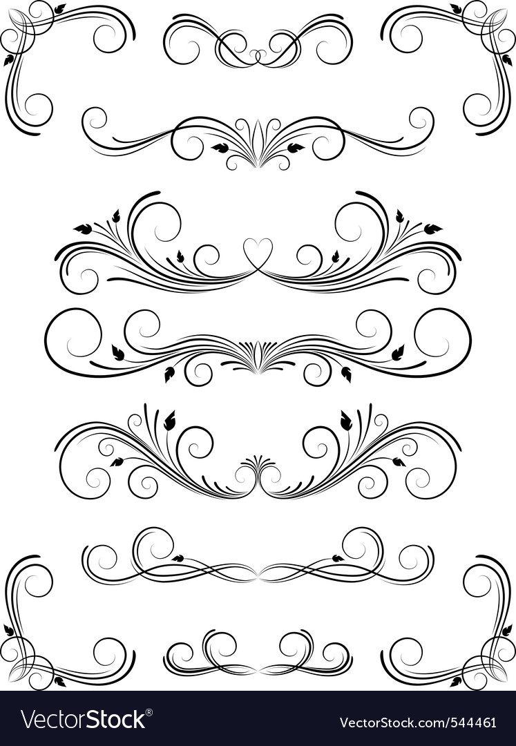 Floral design elements Royalty Free Vector Image