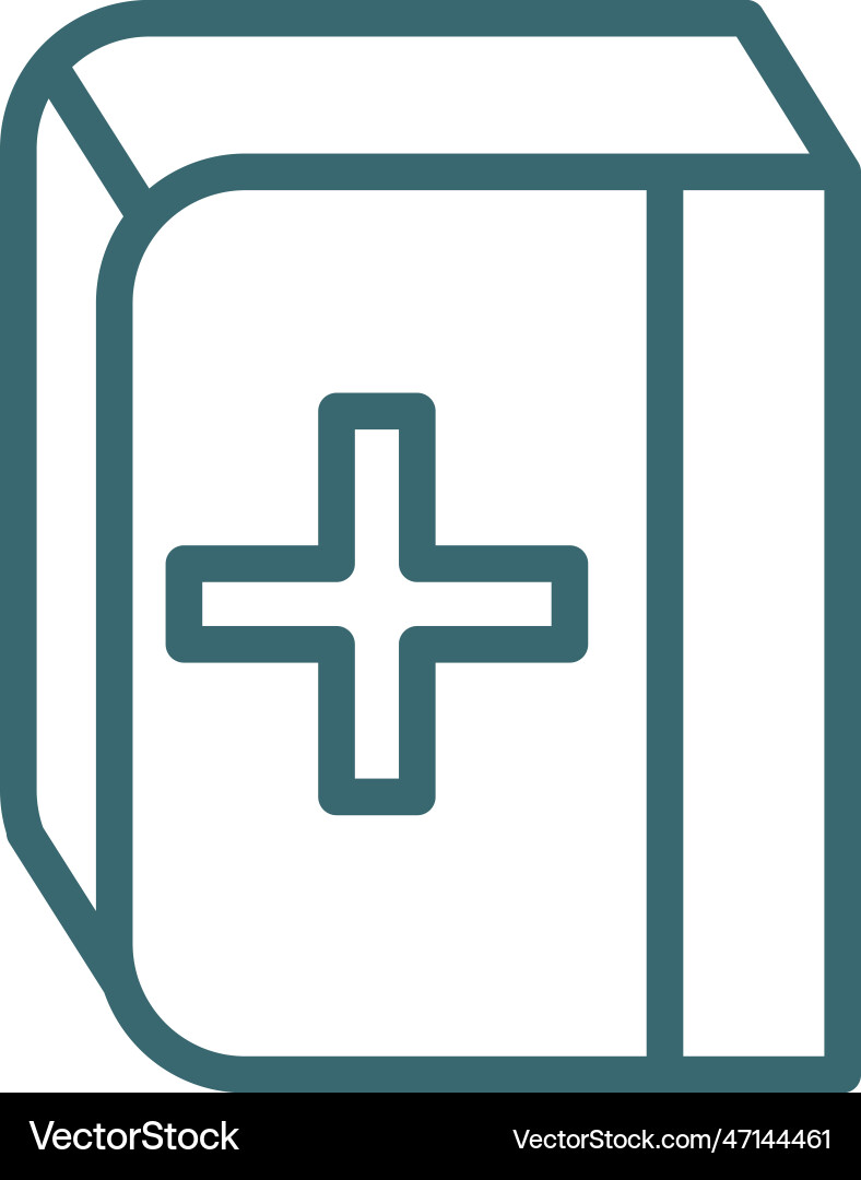 Medical book icon thin line book icon Royalty Free Vector