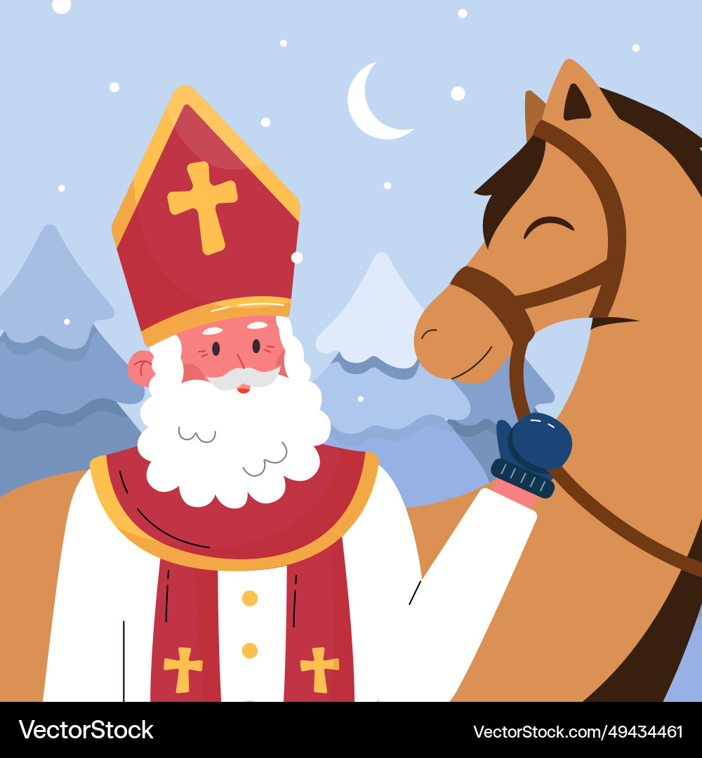 Sinterklaas holiday isolated on white background Vector Image