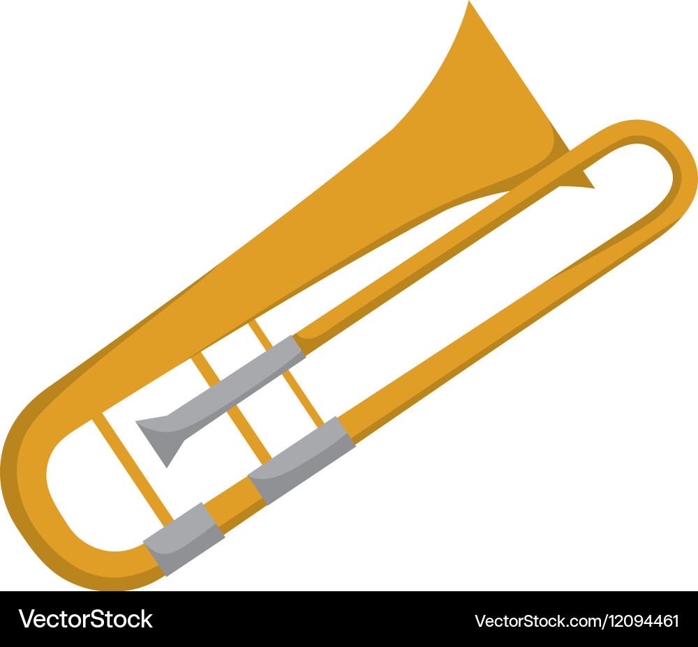 Trumpet music instrument Royalty Free Vector Image