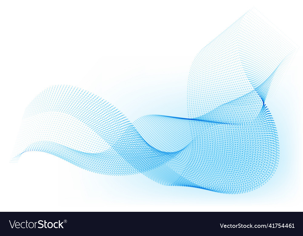 Wavy dot line pattern Royalty Free Vector Image