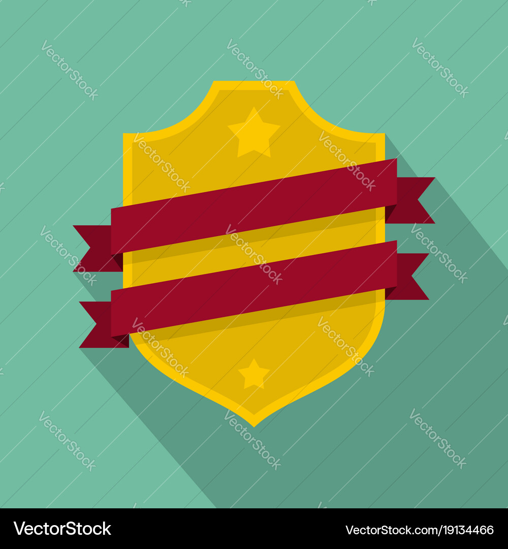 Badge business icon flat style Royalty Free Vector Image