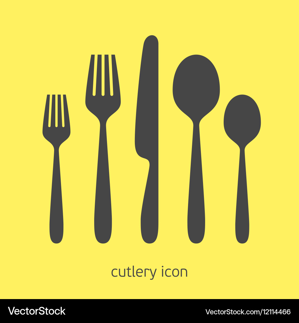 Cutlery icon Royalty Free Vector Image - VectorStock