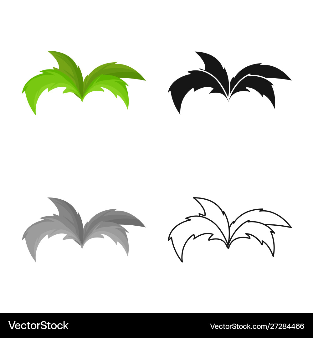 Design shrubs and green symbol Royalty Free Vector Image