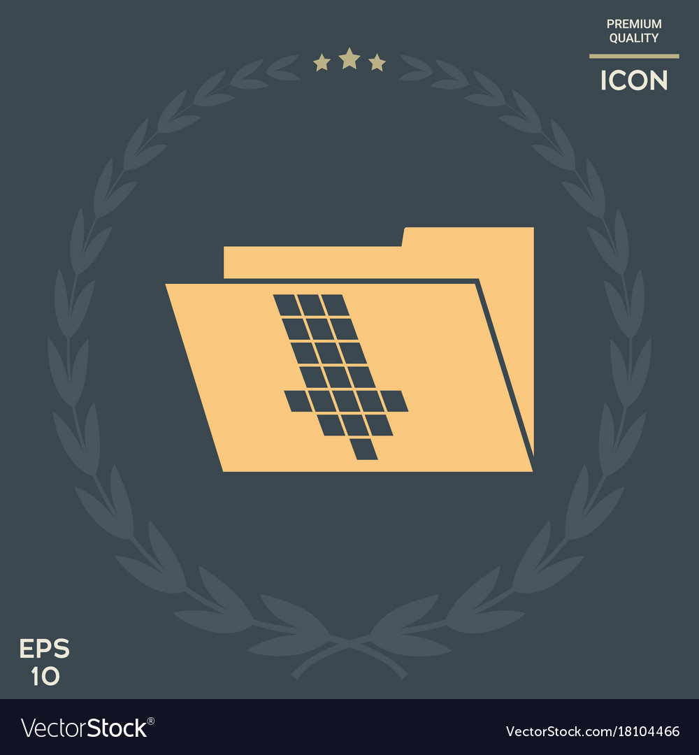 Folder down arrow icon Royalty Free Vector Image