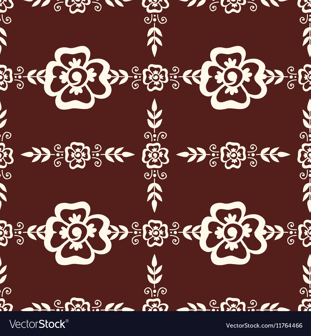 Mehendi pattern Royalty Free Vector Image - VectorStock