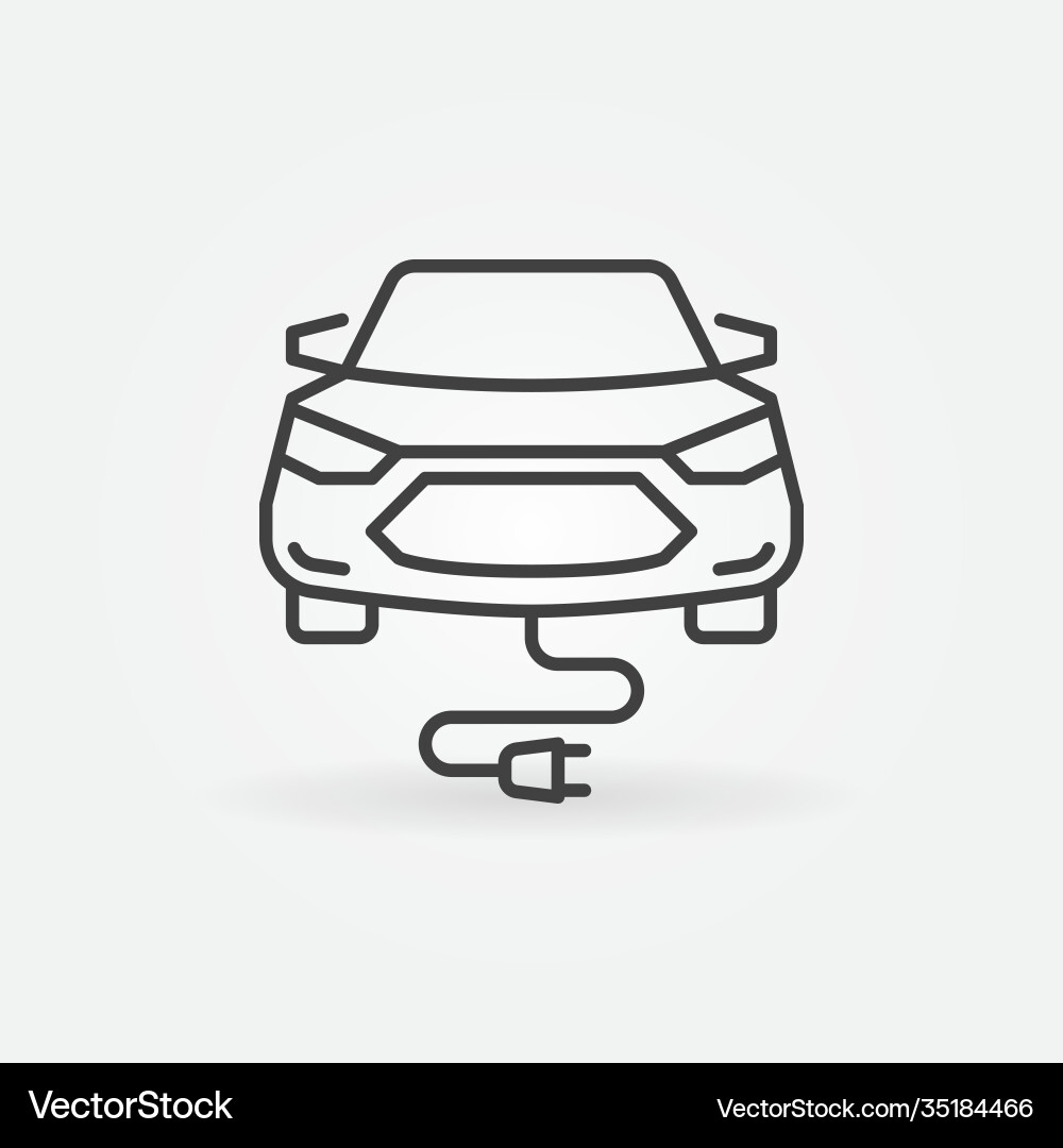 Modern electric car outline concept icon Vector Image