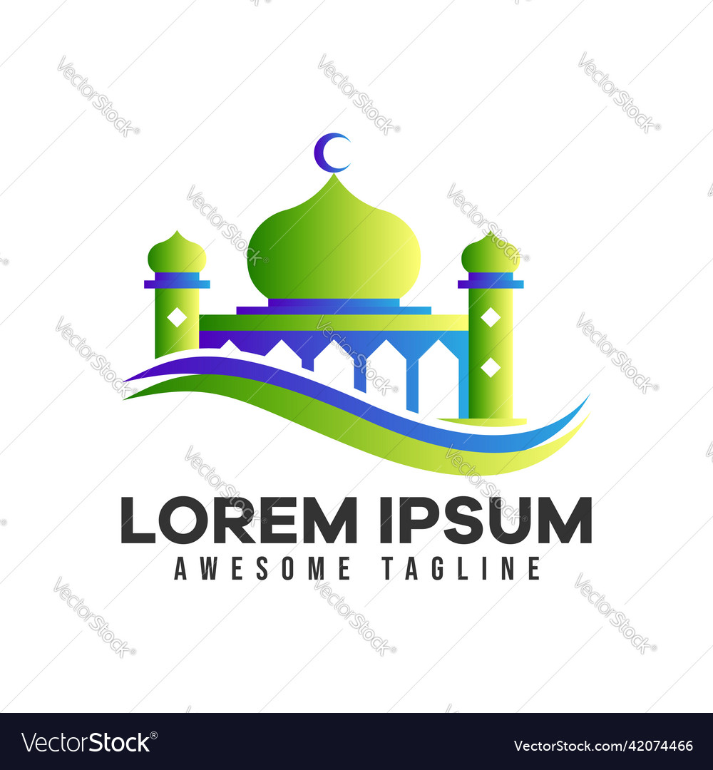Mosque logo Royalty Free Vector Image - VectorStock