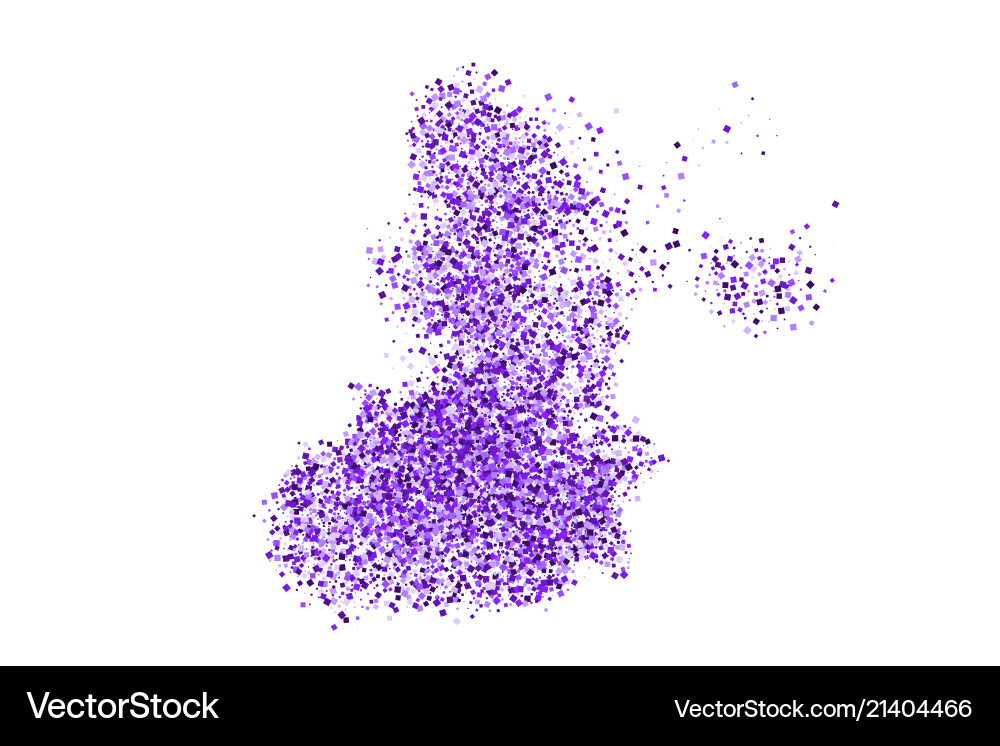 Purple explosion of confetti Royalty Free Vector Image