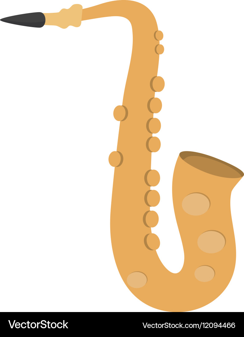 Saxophone music instrument Royalty Free Vector Image