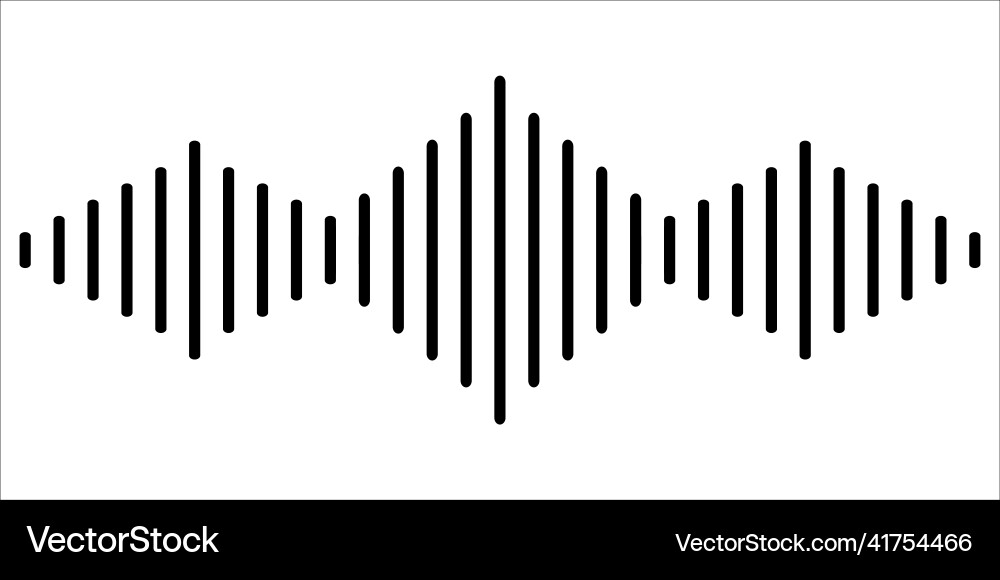 Sound wave frequency icon beat music rhythm Vector Image
