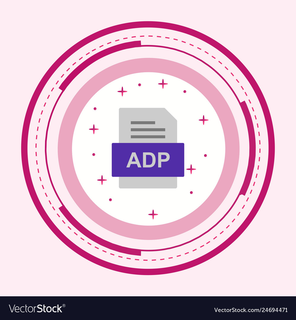 Adp file document icon Royalty Free Vector Image