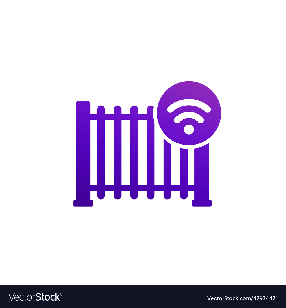 Automatic gate icon design Royalty Free Vector Image