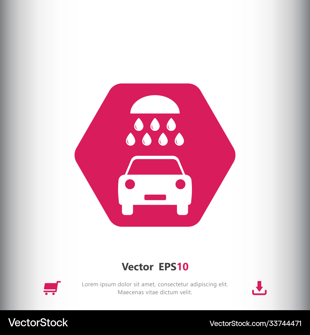 Car wash icon sign symbol flat Royalty Free Vector Image