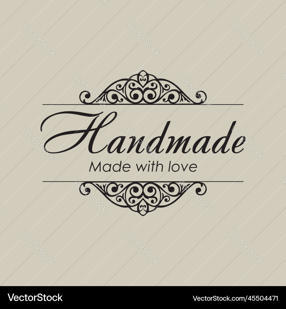Craft colored handmade labels Royalty Free Vector Image