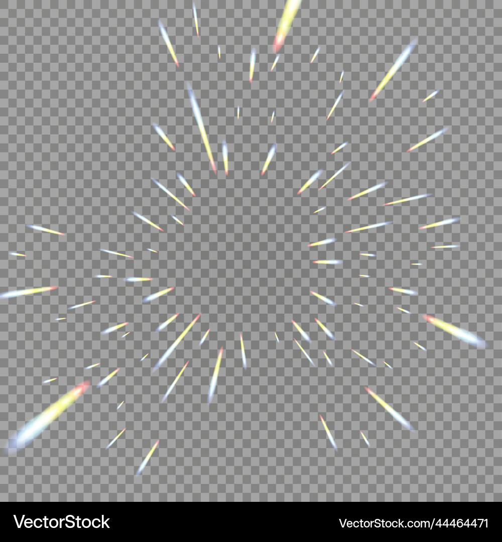 Holographic transparent reflections flare isolated