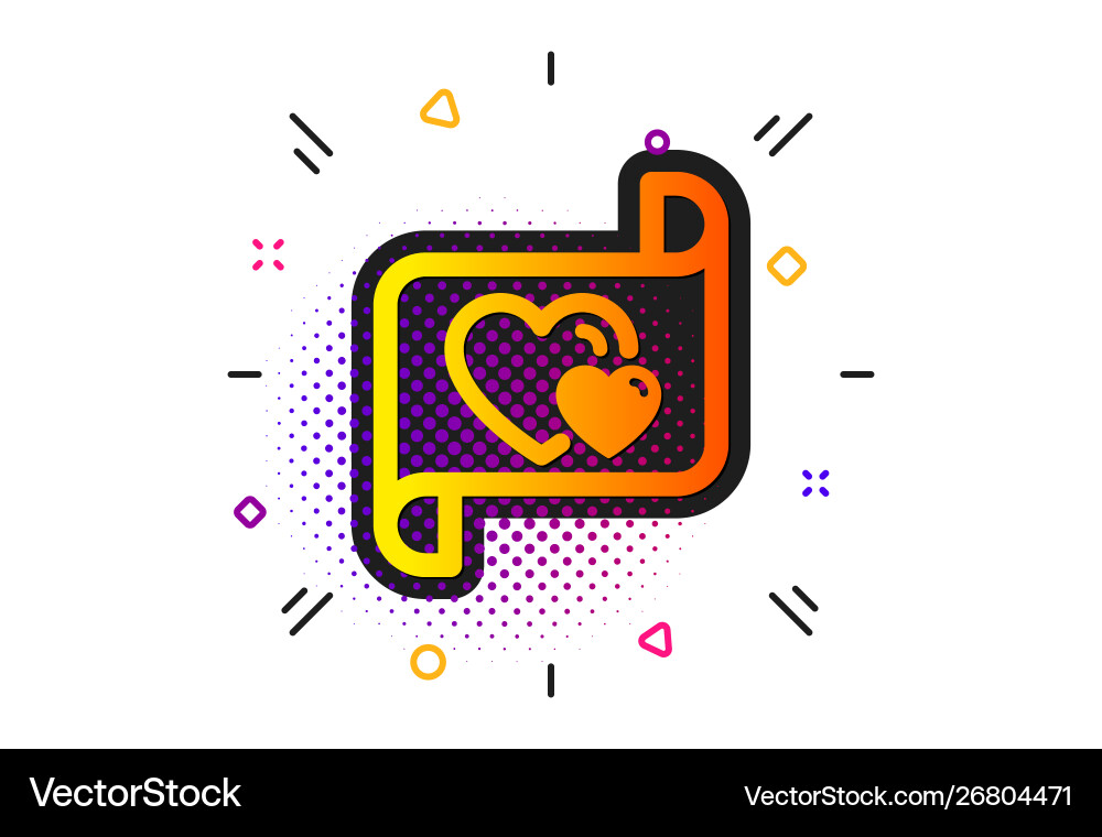 Love letter icon heart mail sign Royalty Free Vector Image